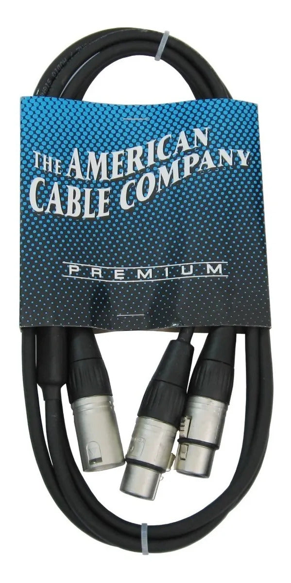 AMERICAN CABLE 6FT XLR-M A 2 XLR-H YM2H-06 – BACKSTAGE